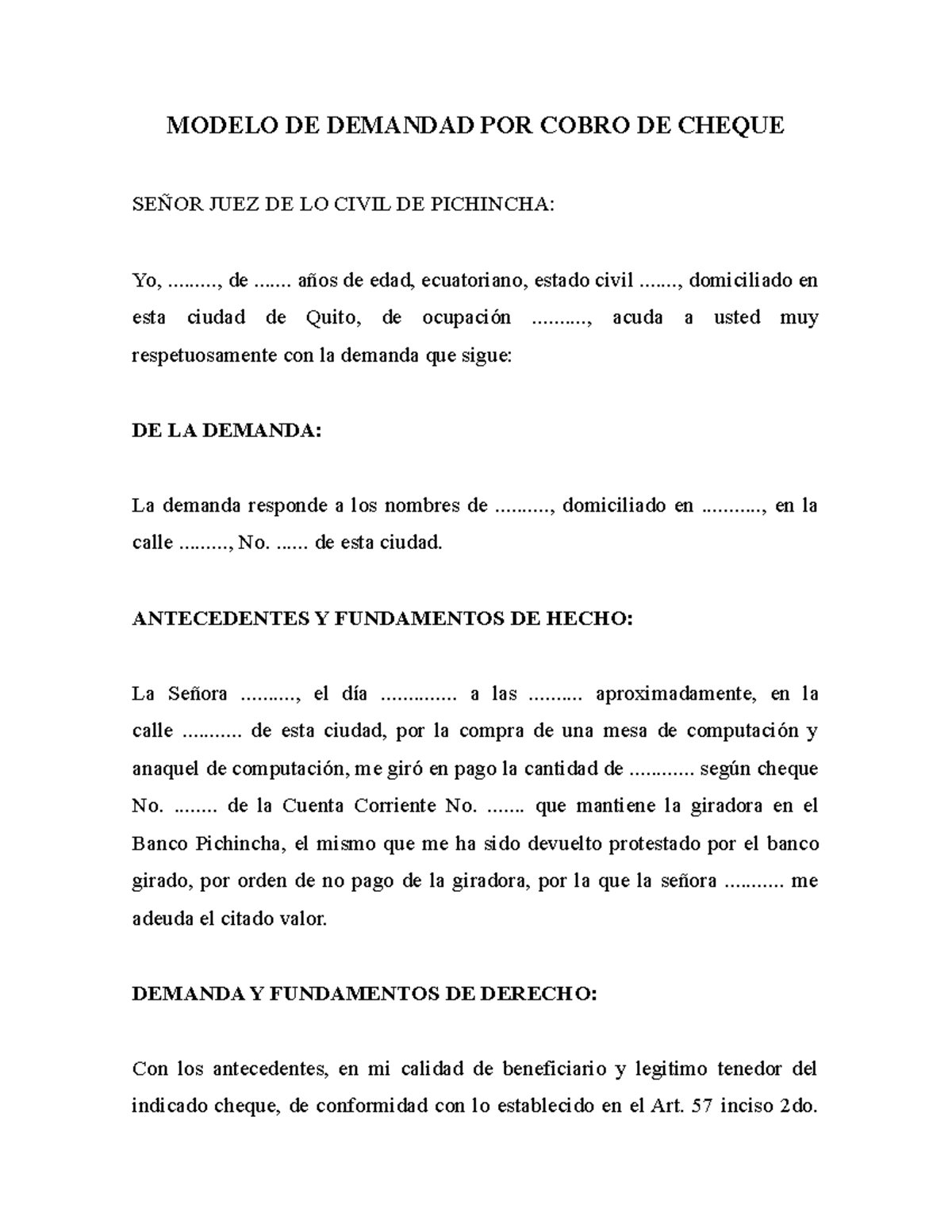 Chque De La Civi