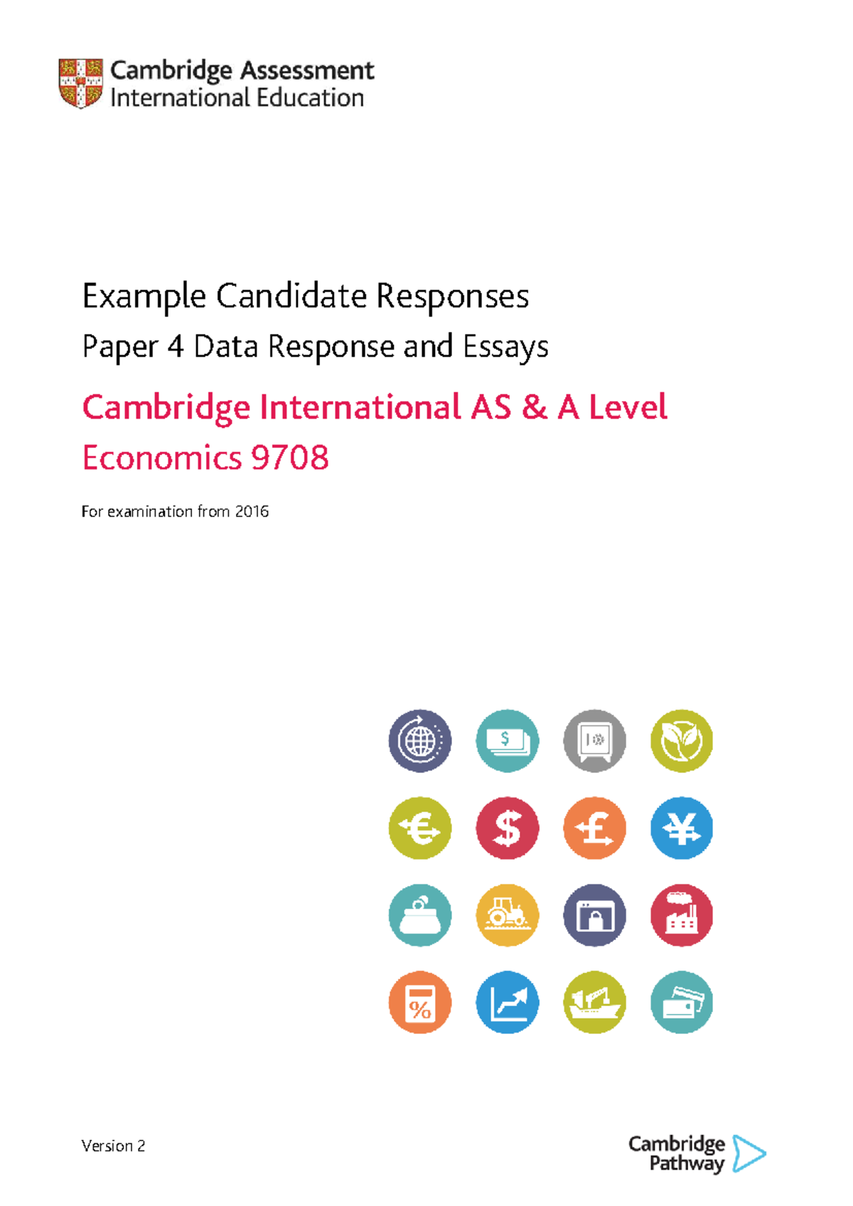 Cambridge International AS A Level Economics 9708 Paper 4 Candidate ...