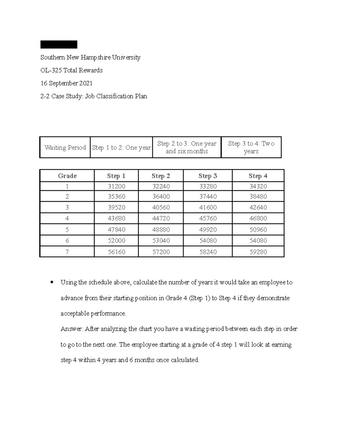 Module Two 2-2 Case Study: Job Classification Plan - Aaron Moore ...