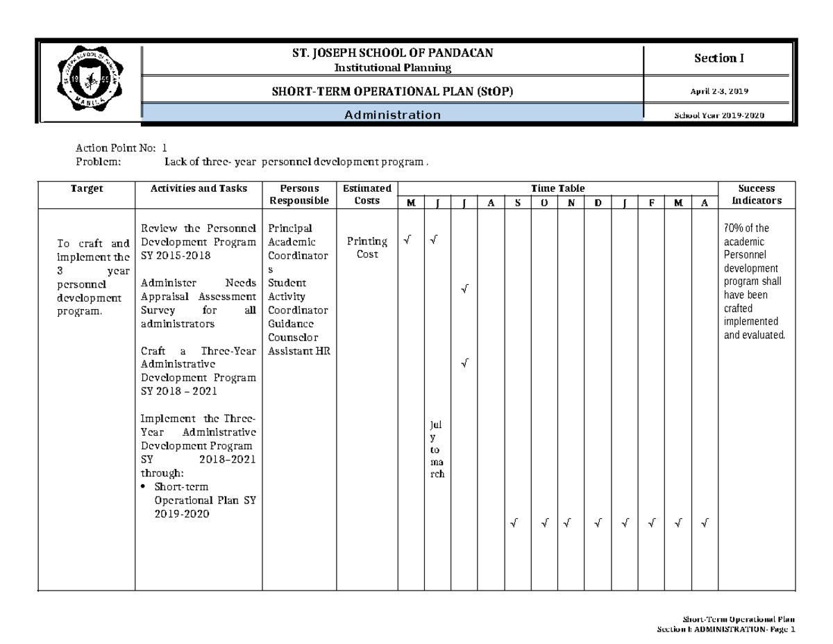 SJSP - STOP Section I Administration 2019-2020 (1)Final - Institutional ...