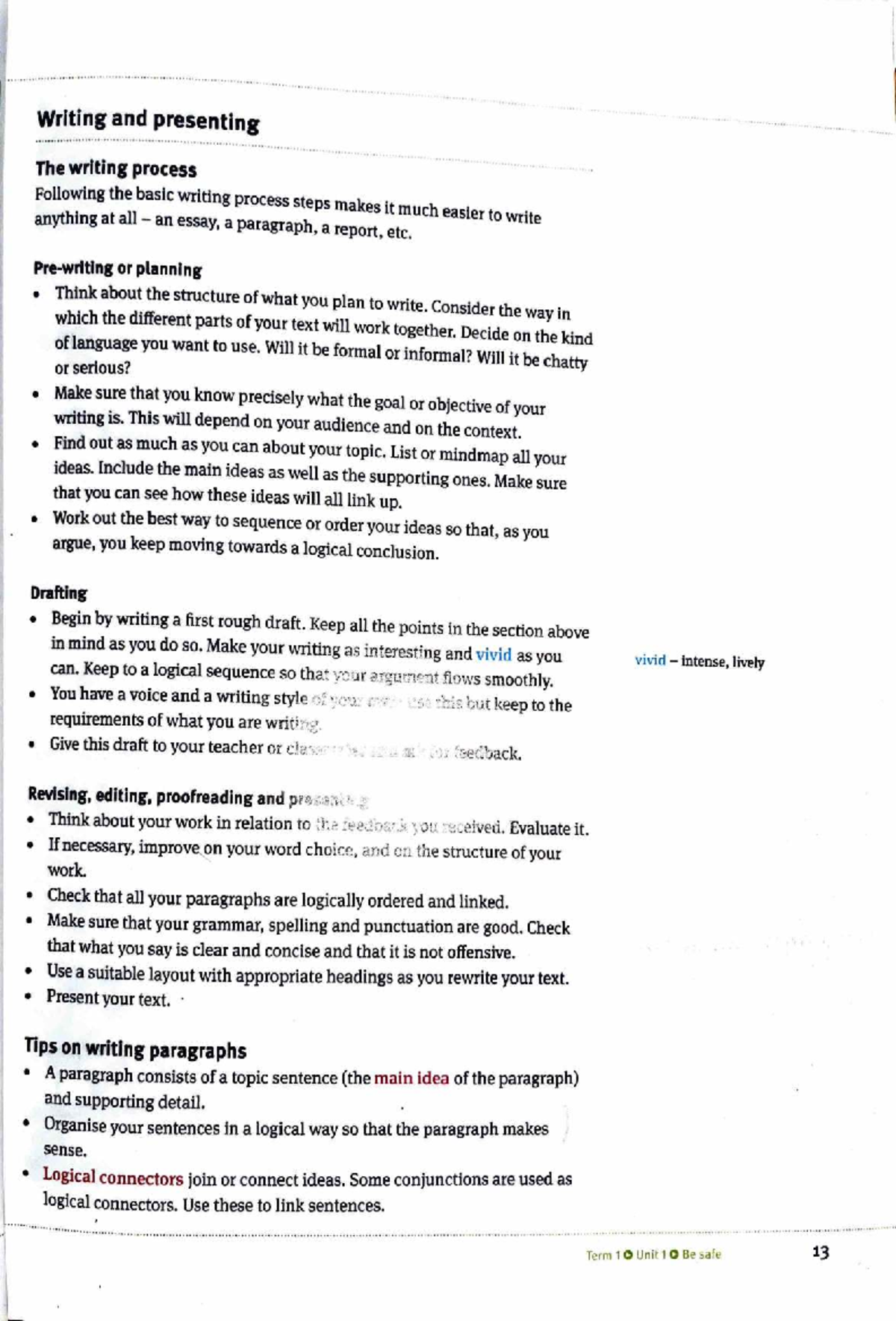 ENG 101: Writing and Presenting - The Writing Process Guide - Studocu
