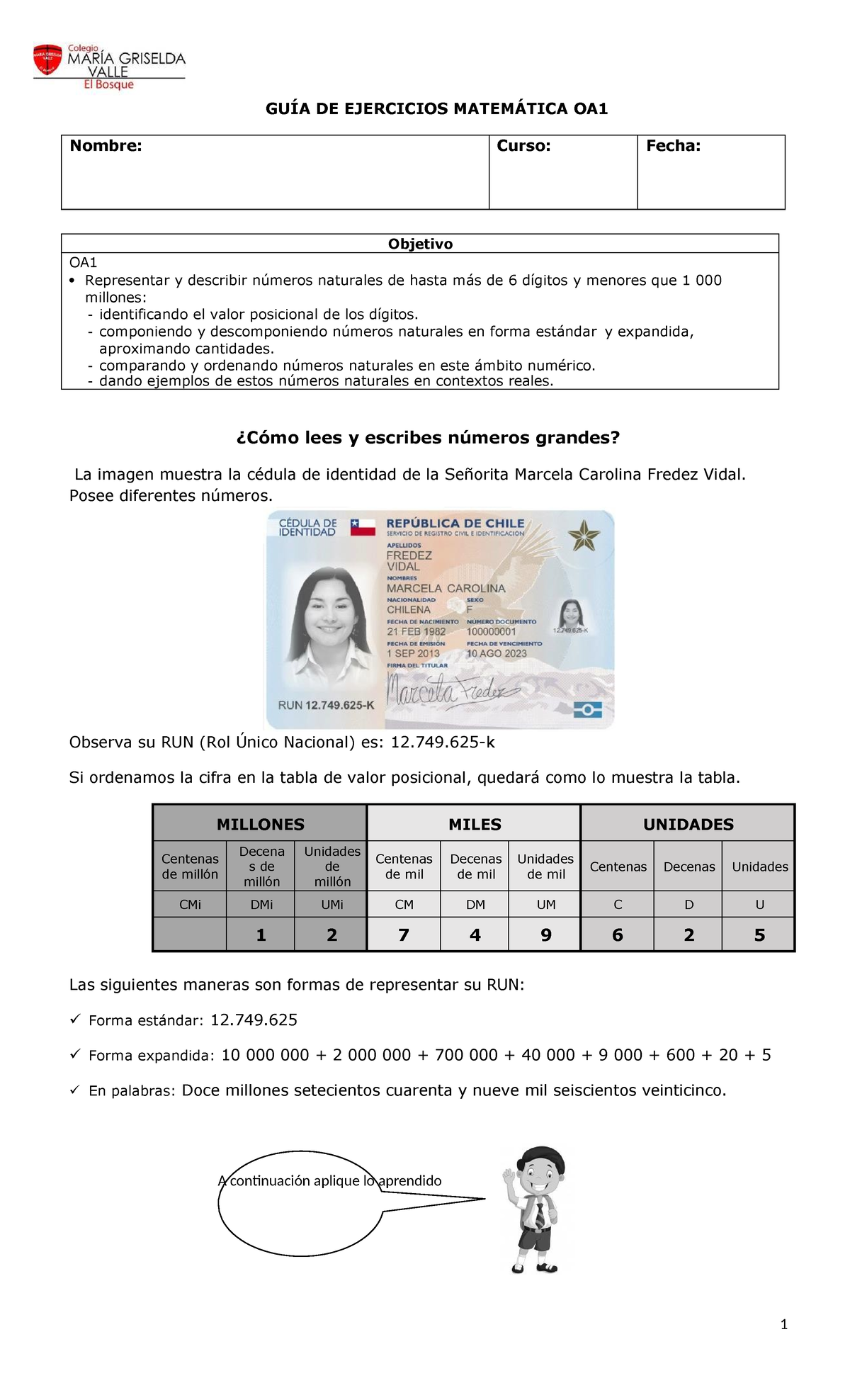 GUÍA DE EJERCICIOS MATEMÁTICA OA1 - 5° Básico - Studocu