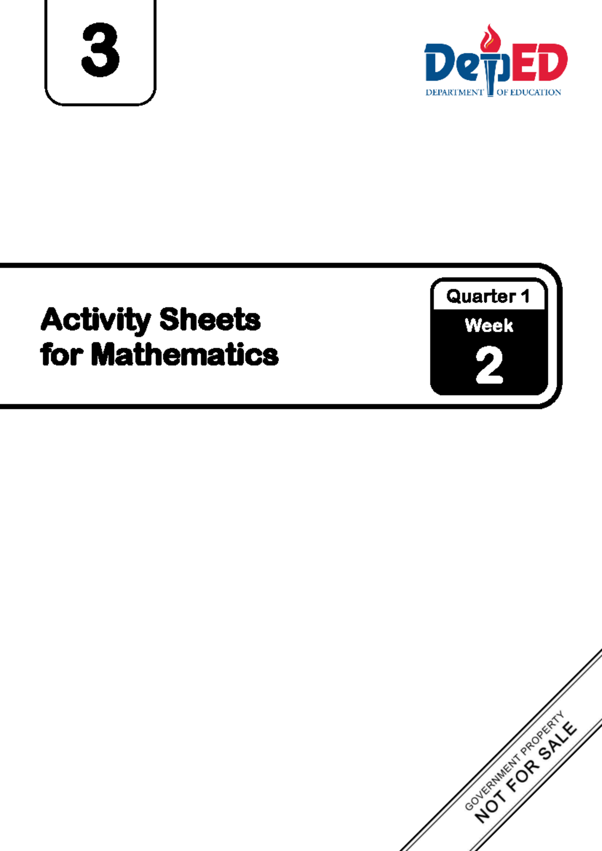 LAS Math 3 Q1 Wk 2: Activity Sheets for Area Concepts - Studocu