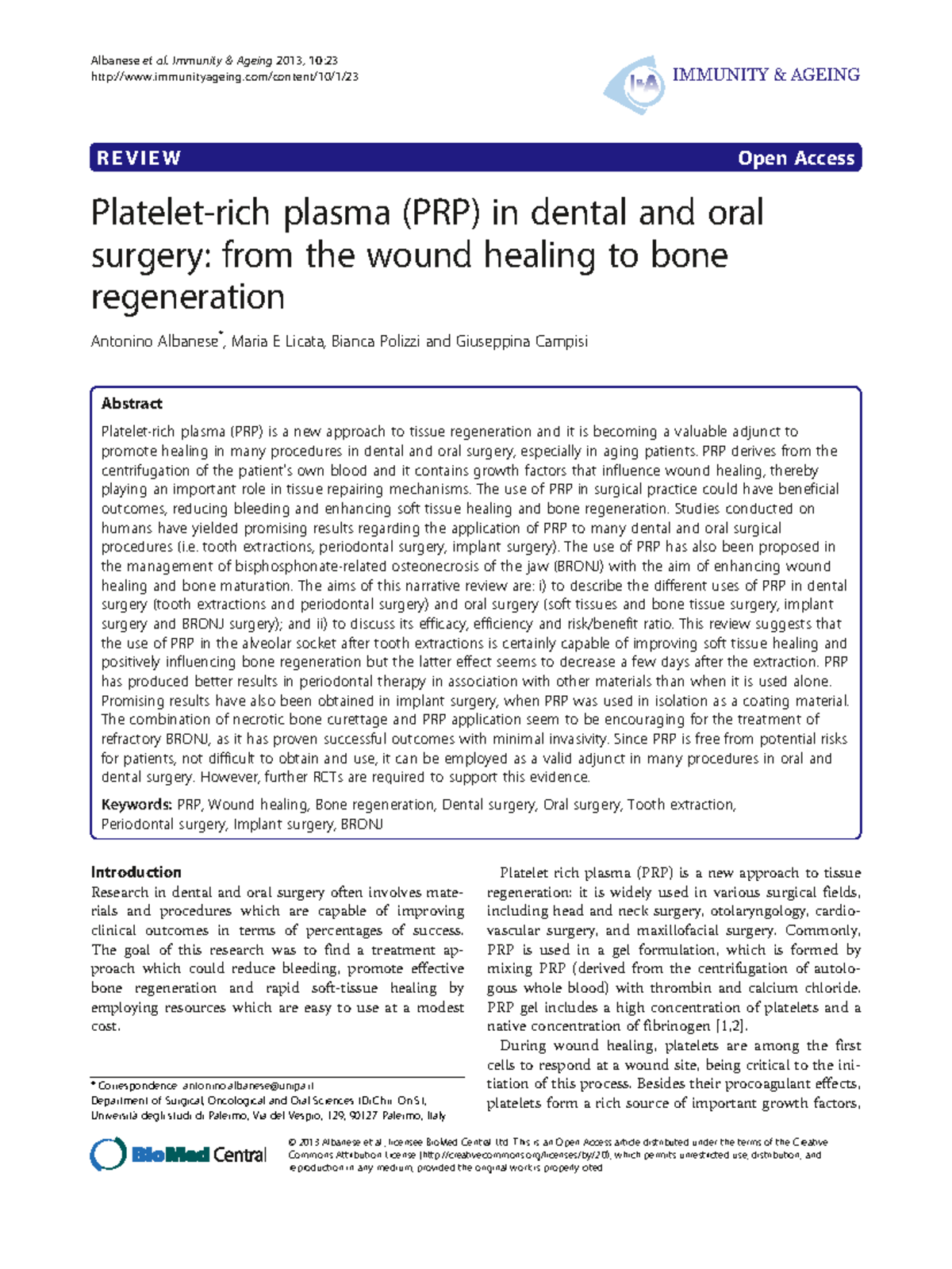 PRP in Dental & Oral Surgery: Healing & Bone Regeneration Insights ...