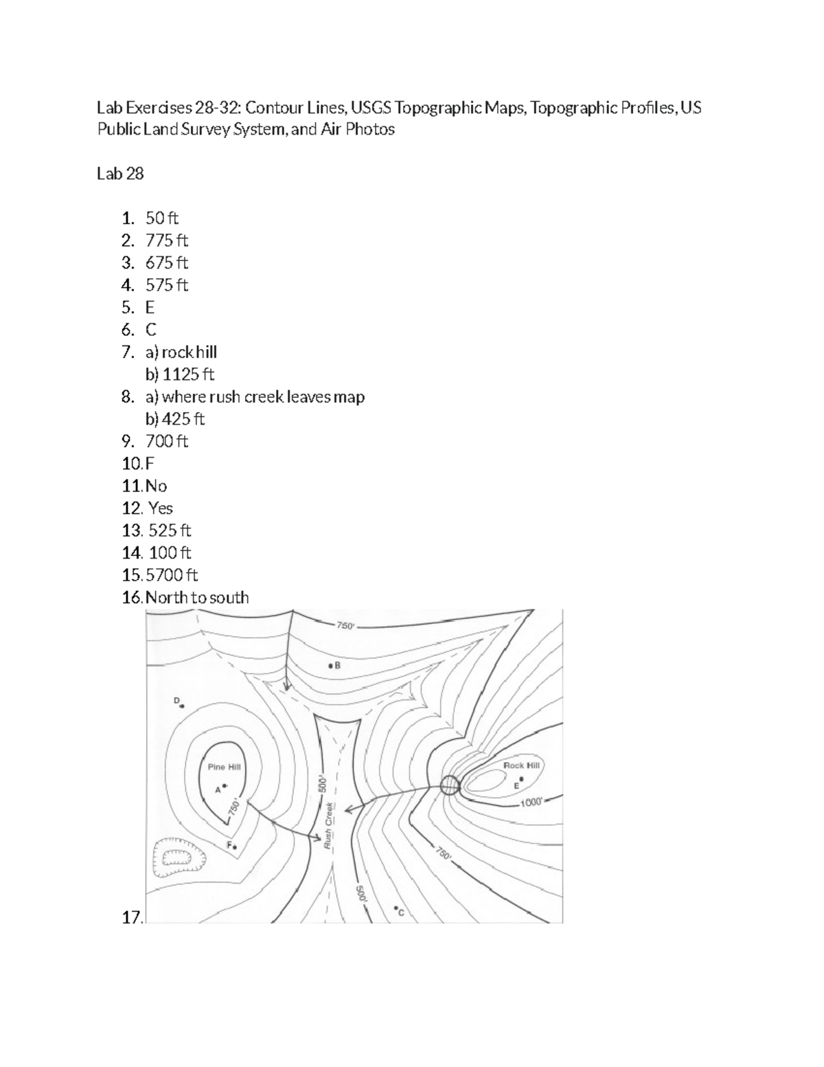 Mares-Filomeno Lab Exercises 28-32: Topographic Mapping Insights - Studocu