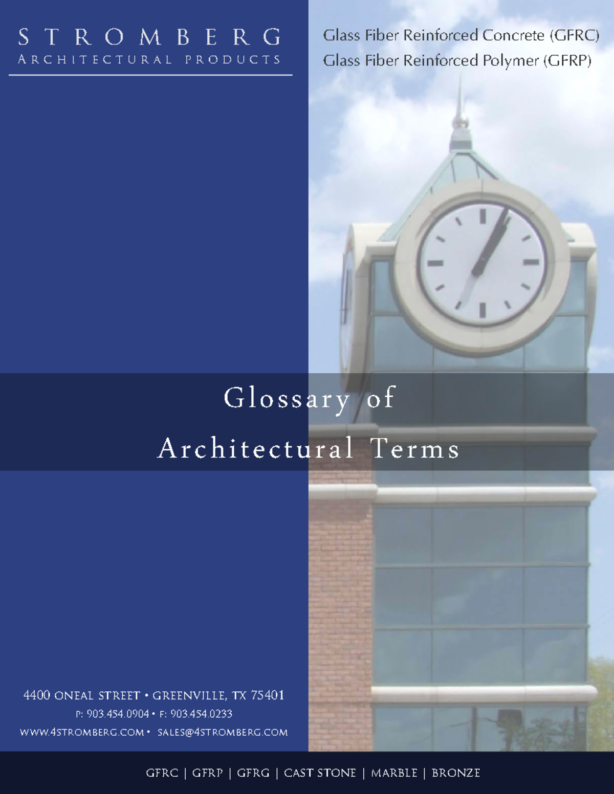Stromberg Architectural Products GFRC & GFRP Glossary of Terms - Studocu