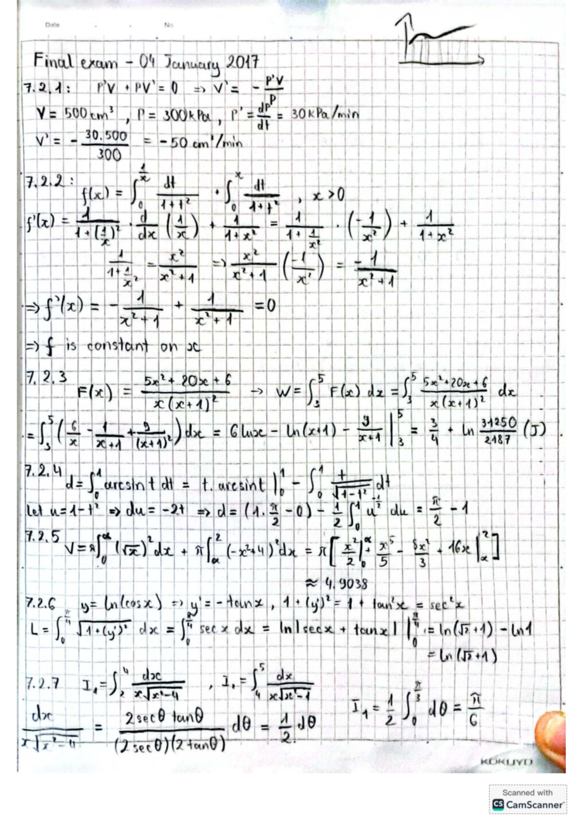 Final Exam Solutions for Course Code 7.4 - December 2017 - Studocu