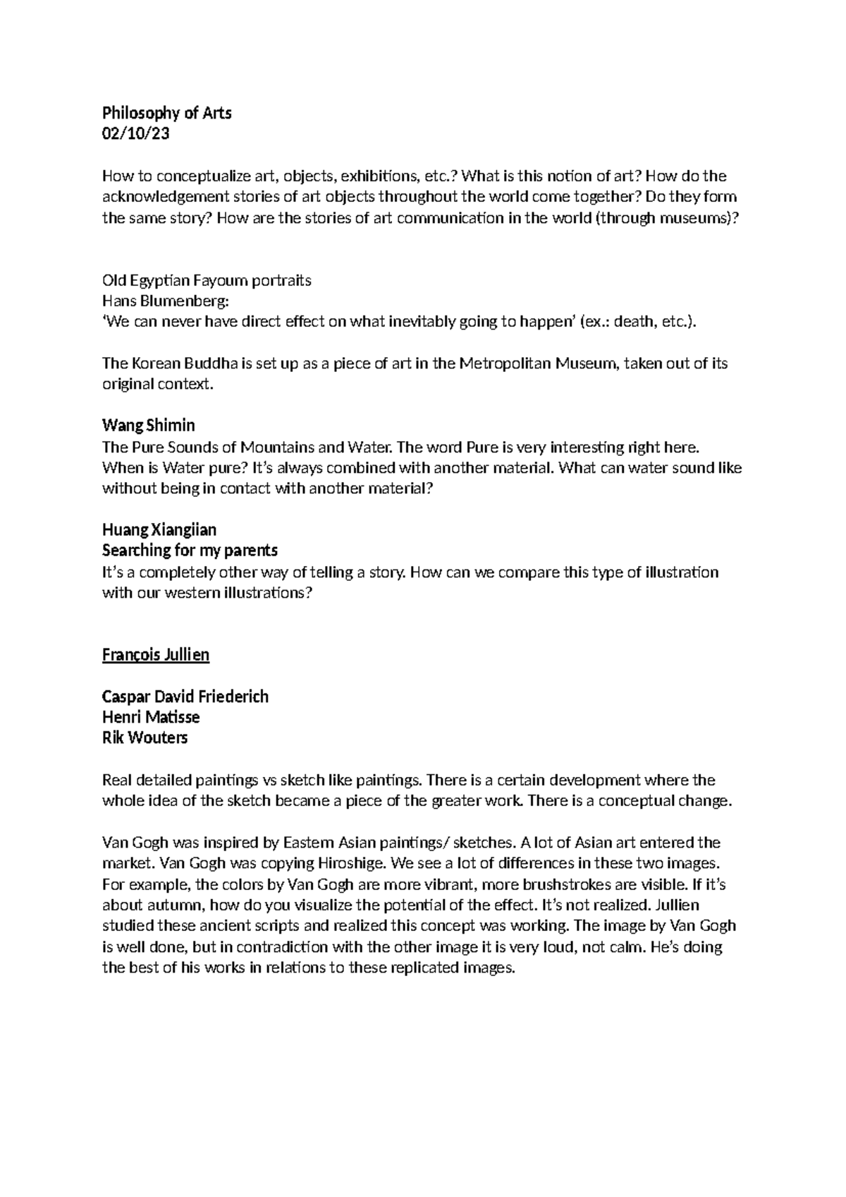 Philosophy of Arts: Concepts, Contexts, and Critical Reflections - Studocu