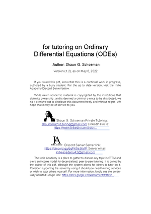 Math275-Midterm-Review - MATH 4010 - MATH 275 - MIDTERM - REVIEW ...