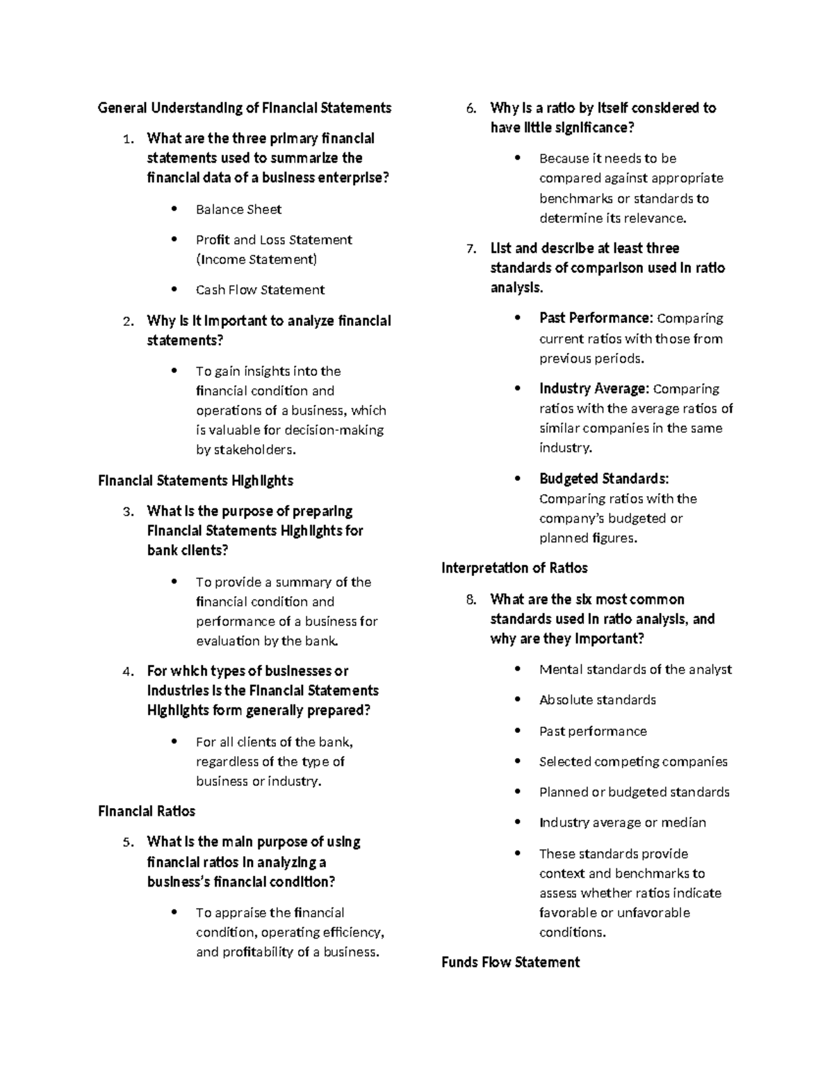Understanding Financial Statements: Key Analysis & Insights - Studocu