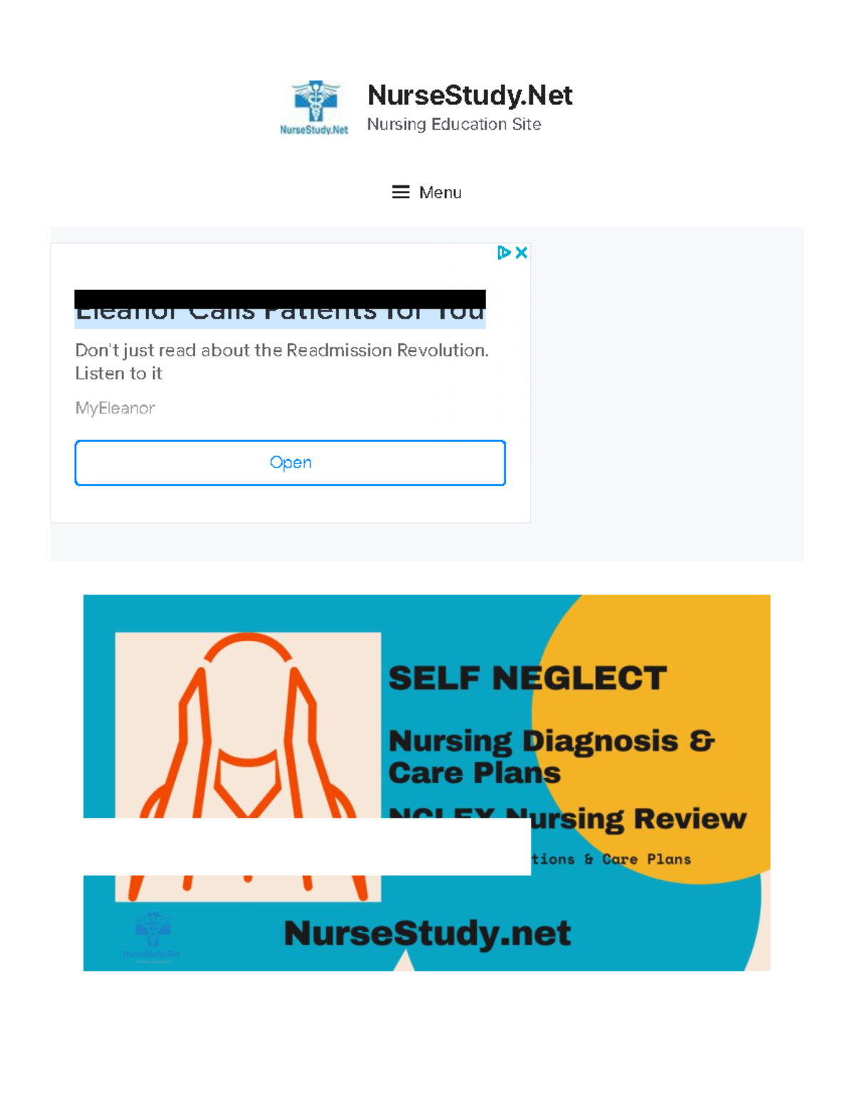 Self Neglect Nursing Diagnosis & Care Plan: Key Interventions and ...