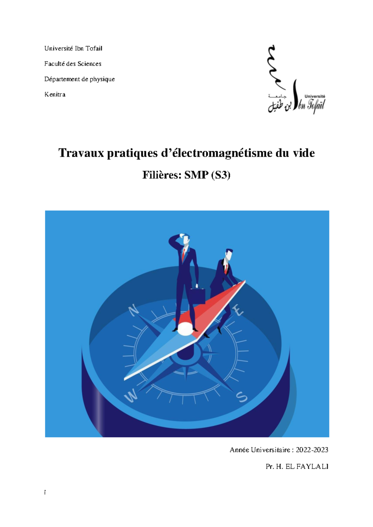 TP - Travaux Pratiques d'Électromagnétisme (S3) - Université Ibn Tofail ...