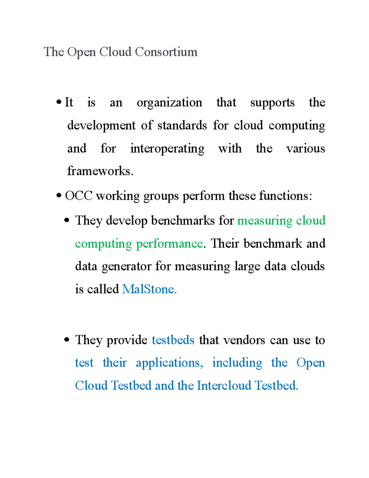 The Open Cloud Consortium - The Open Cloud Consortium It is an ...