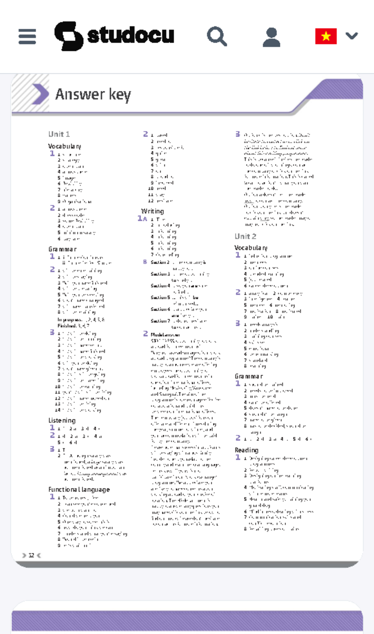 Business Partner B2 Workbook Answer Key: Unit 1 Vocabulary & Grammar ...