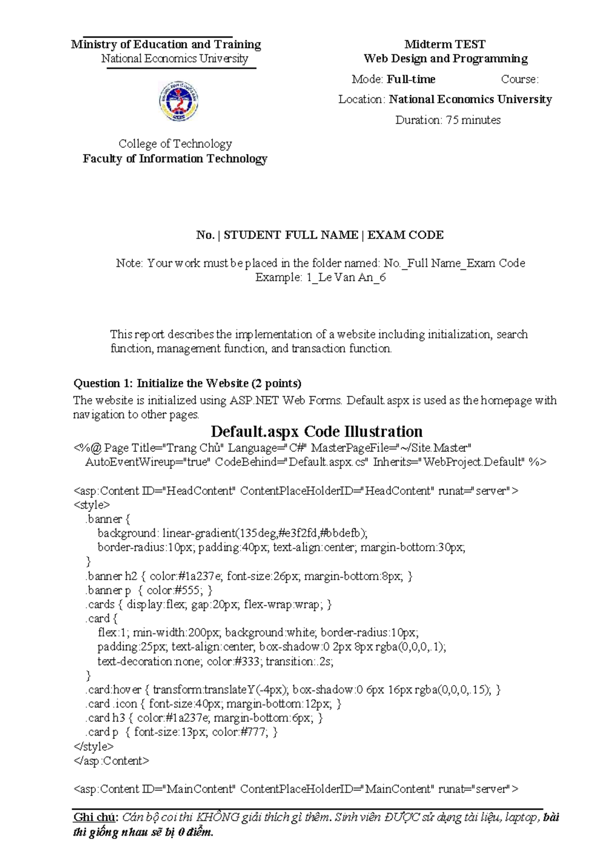 Midterm TEST: Web Design & Programming (NEU) - Studocu