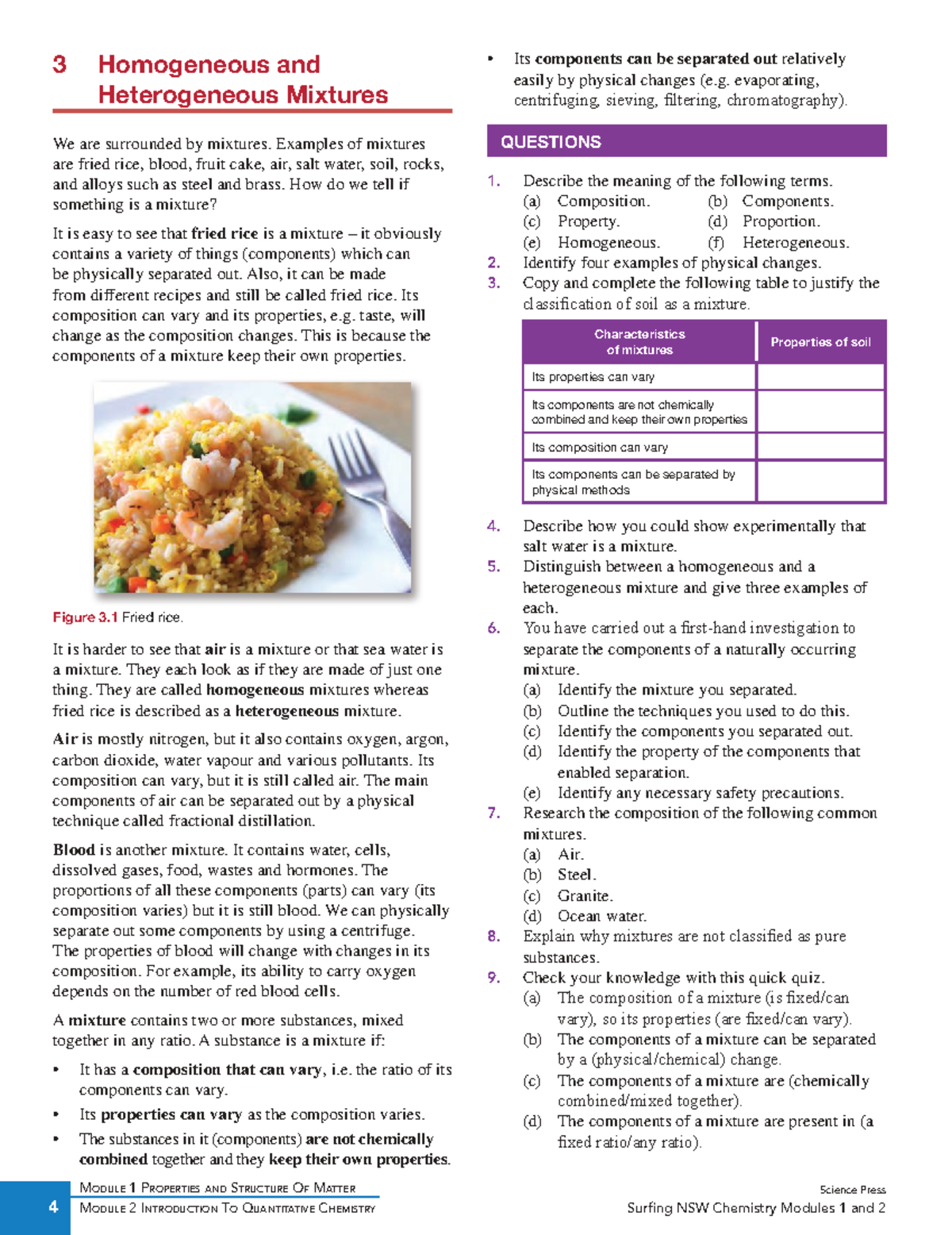 02. Homogeneous and Heterogeneous Mixtures - Module 1 ProPerties and ...