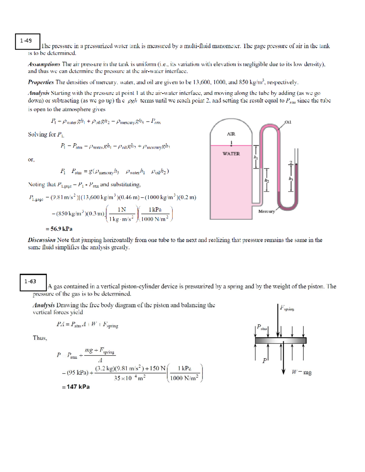 SP2 Key - Pressure Measurement in Water Tanks and Manometers - Studocu
