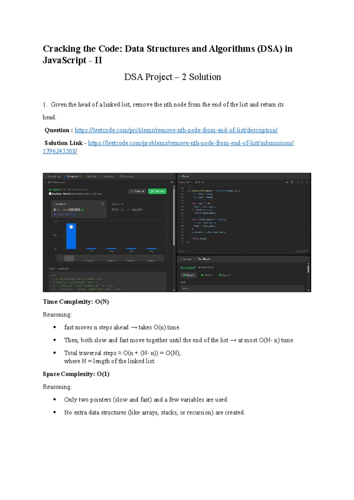 DSA Project 2: Solutions for Linked Lists & Binary Trees - Studocu