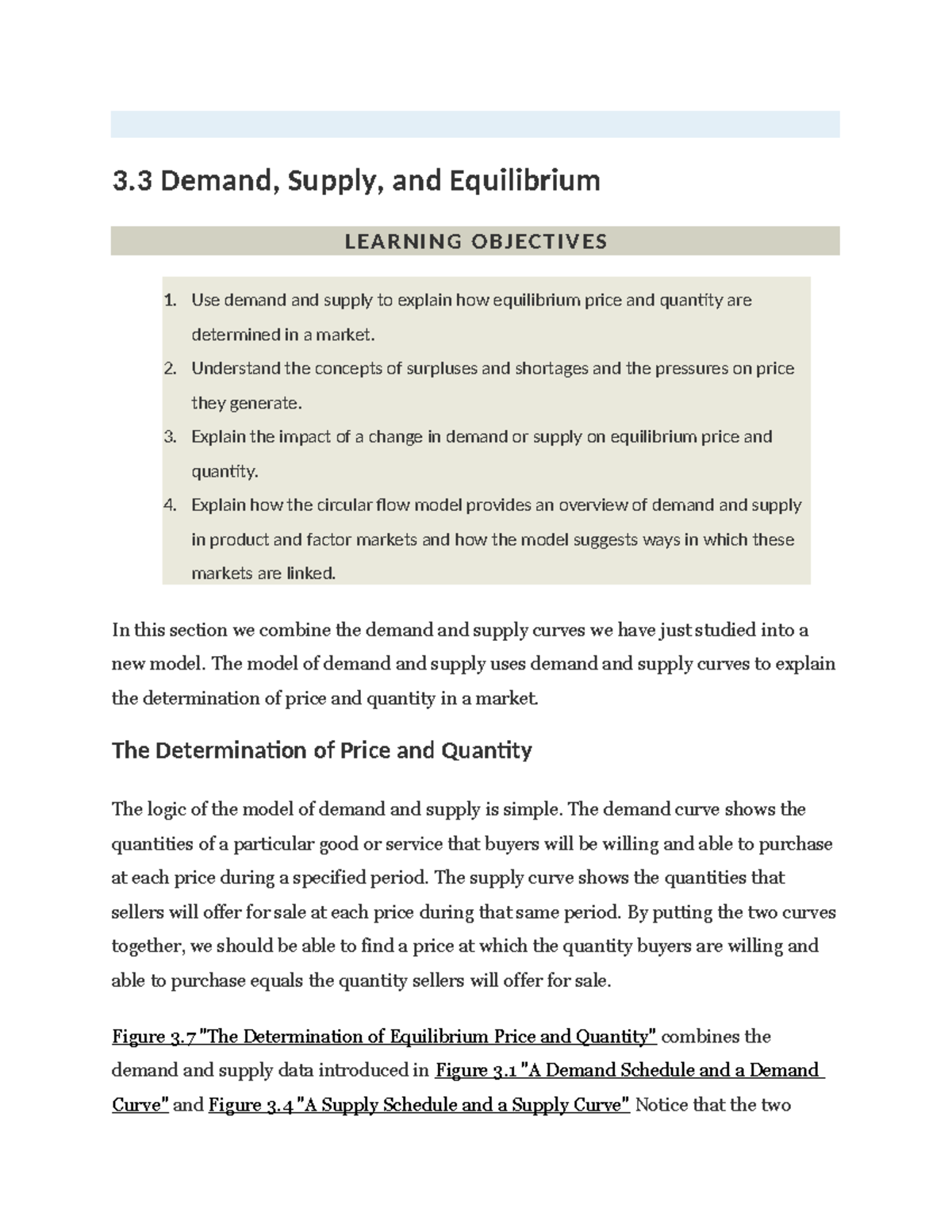 Demand and Supply Analysis: Equilibrium Price & Quantity Insights - Studocu