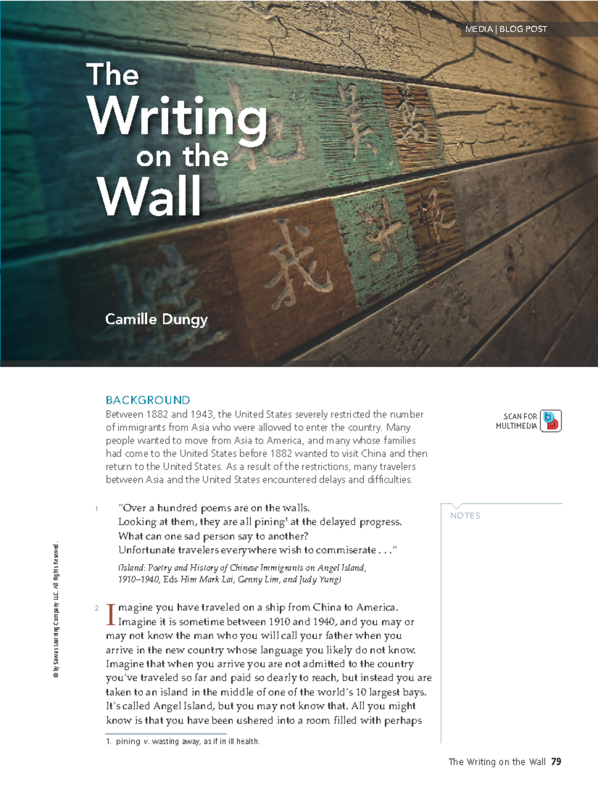 The Writing on the Wall: Insights on Angel Island Immigration - Studocu