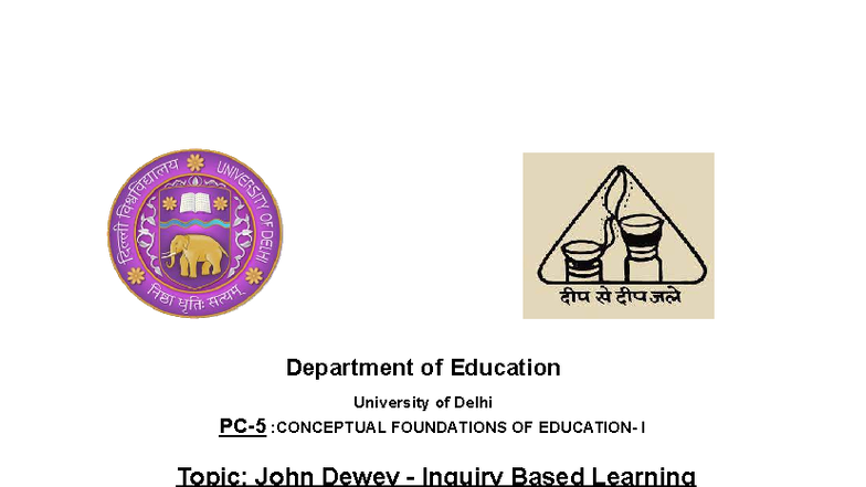 John Dewey's Inquiry-Based Learning: Concepts & Applications (B.Ed ...