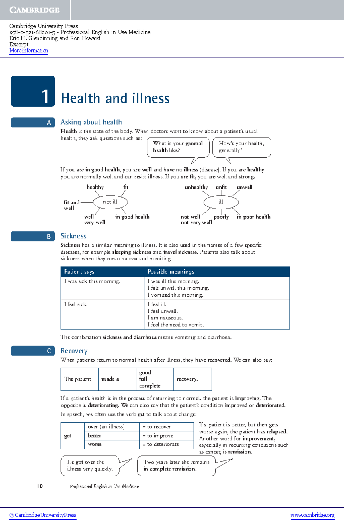 Professional English in Use Medicine (Sample Pages) - Eric H ...