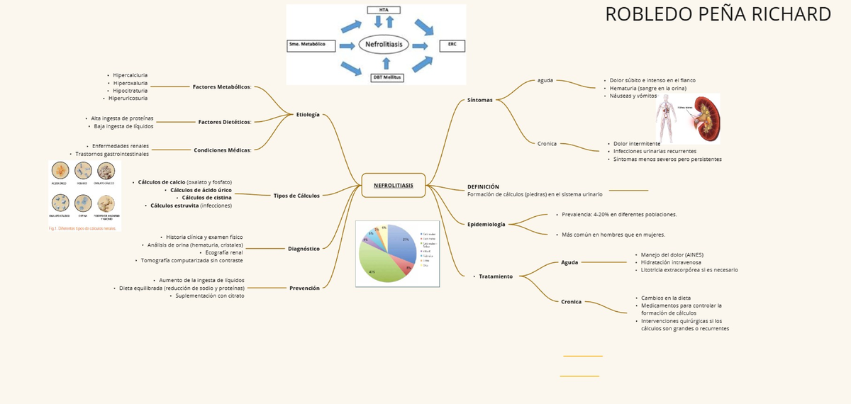 Mind Map - mapa mental de nefrolitiasis - HTA ROBLEDO PEÑA RICHARD Sme. Metabólico Nefrolitiasis ...
