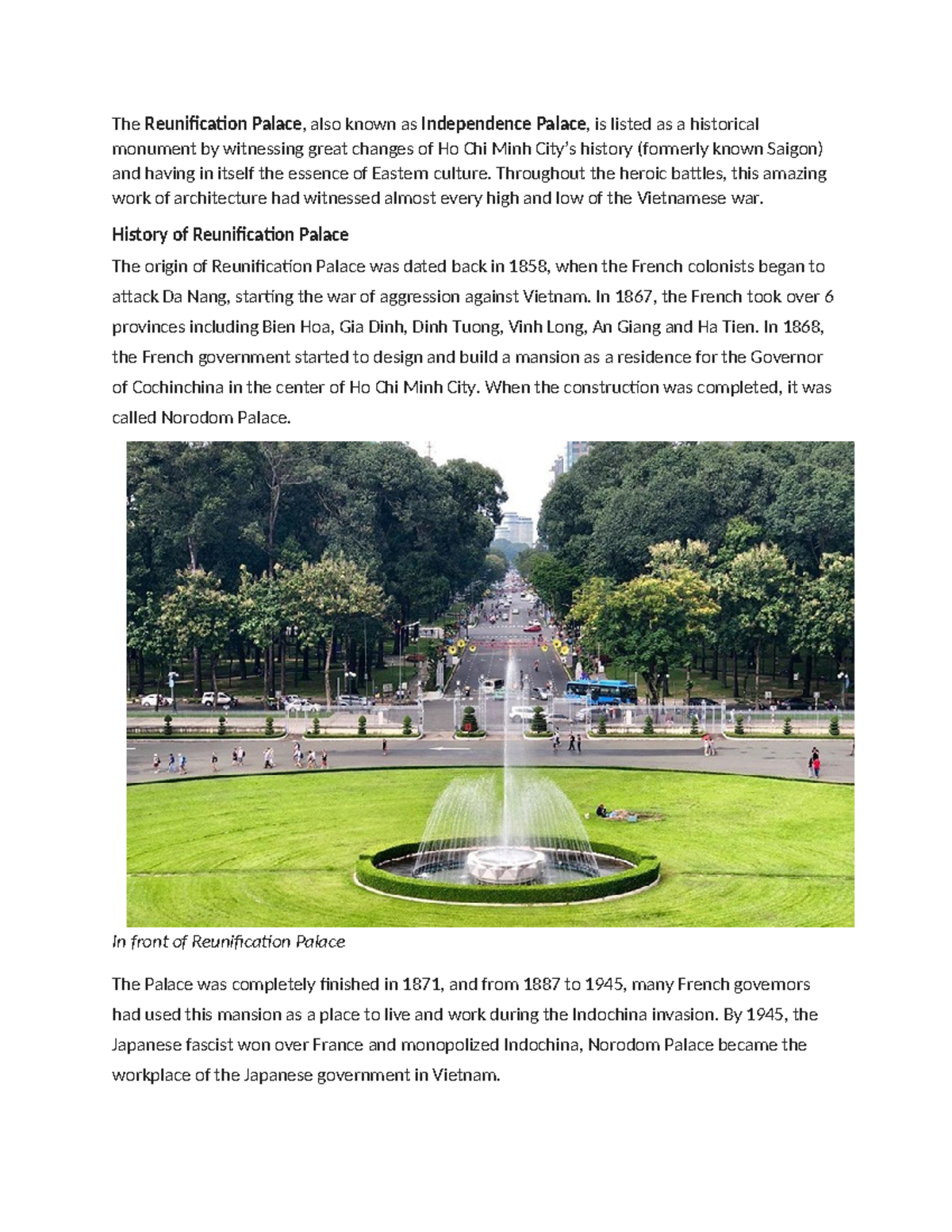 Dinh Doc Lap (Independence Palace) Historical Overview and Significance ...