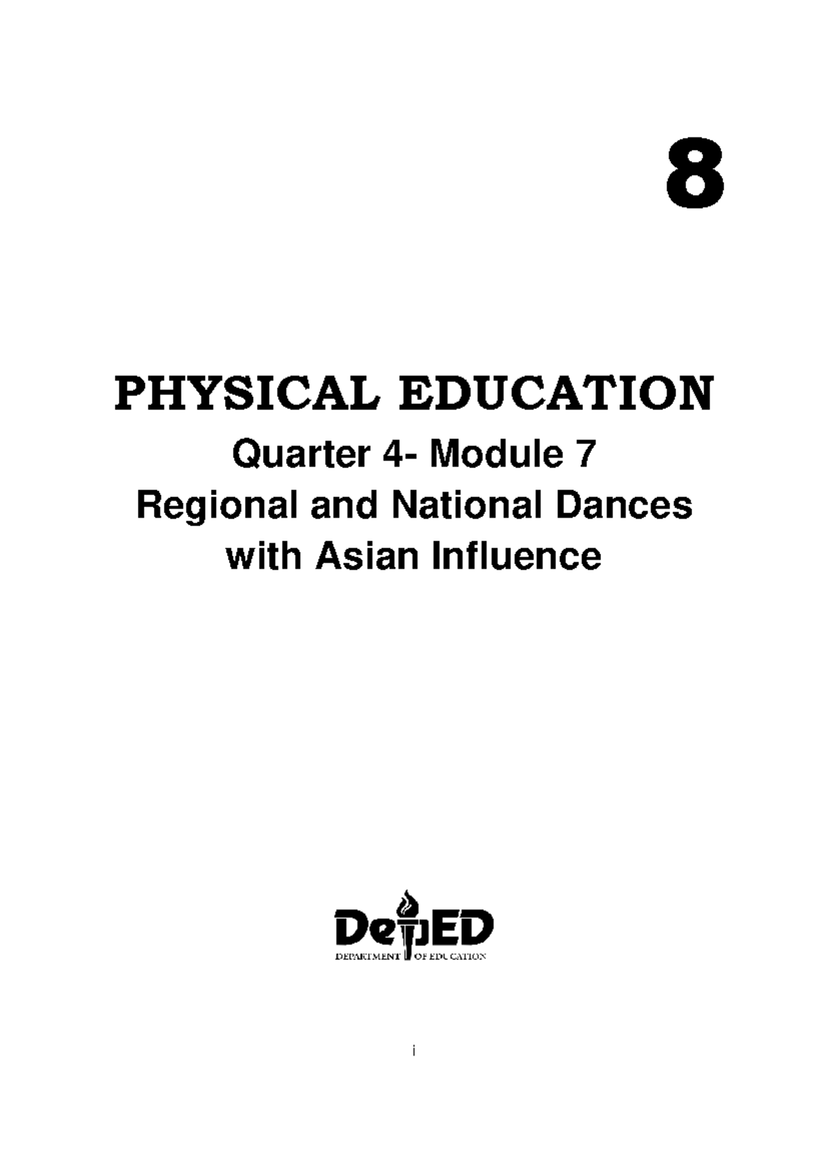 M7 Q4 PE8 - Module 7: Regional & National Dances with Asian Influence ...