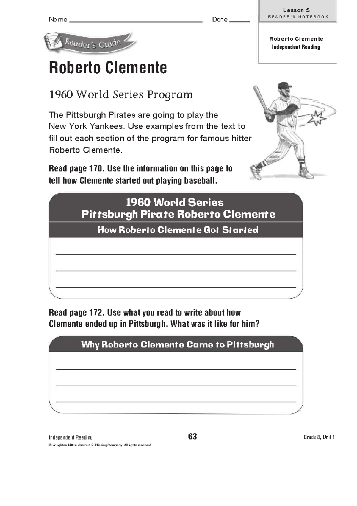notebook english - Name Date Lesson 5 R E A D E R ’ S N O T E B O O K ...