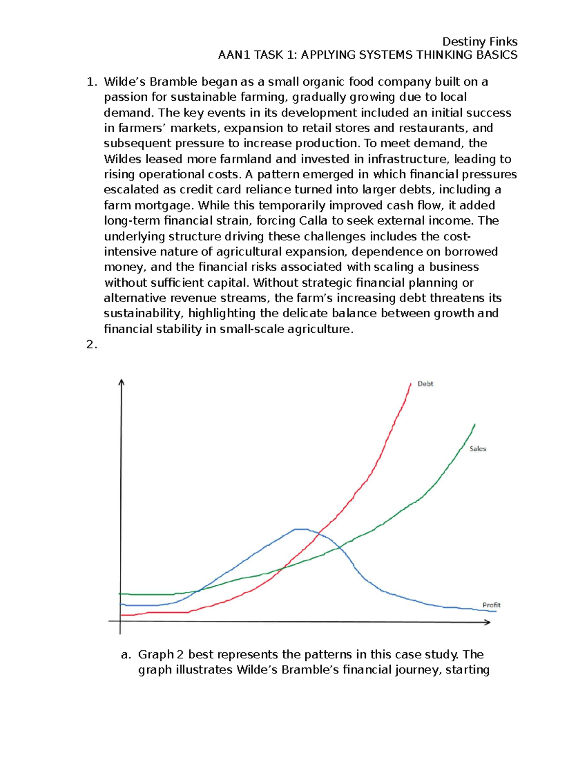 Destiny Finks AAN1 Task 1: Analyzing Bramble's Growth Challenges - Studocu