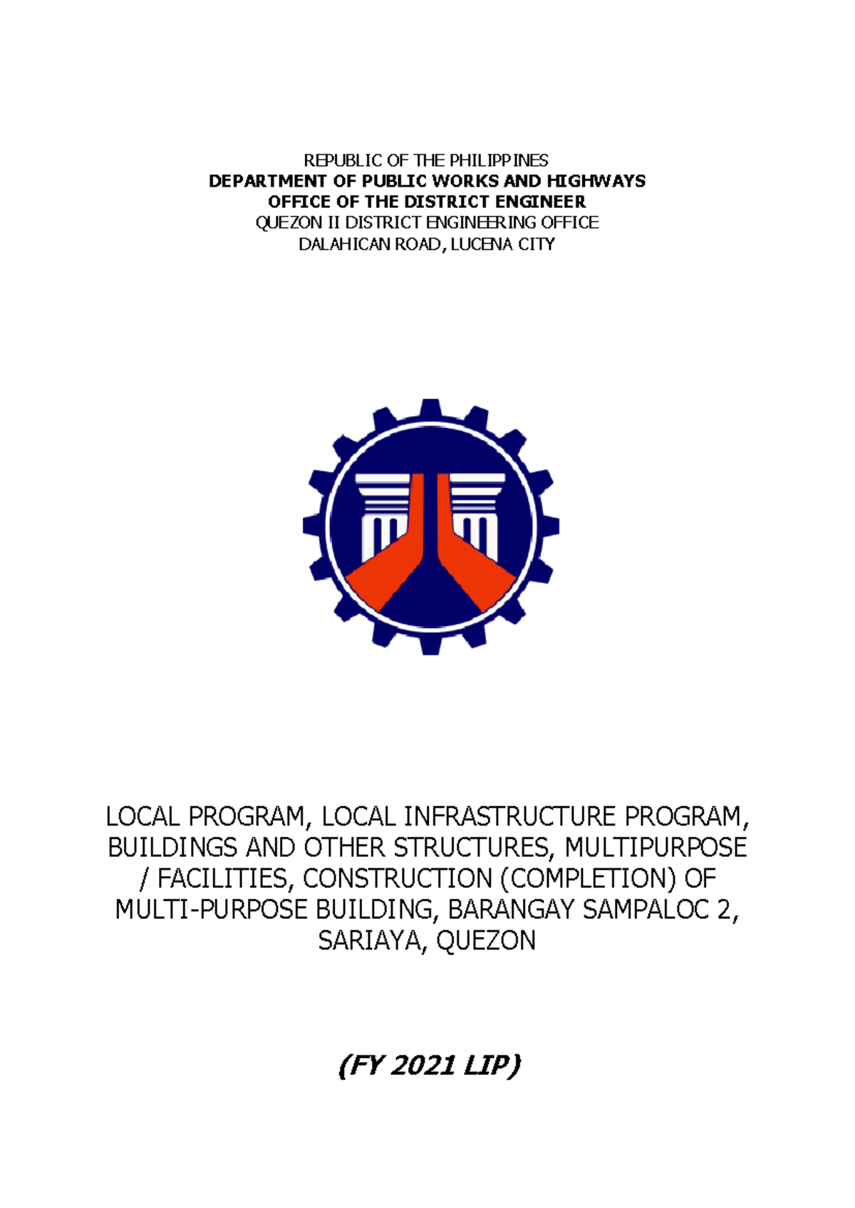 21DJ0018 LIP - Program of Works for Multi-Purpose Building Project ...