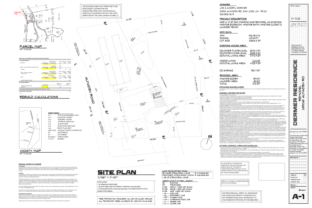 PLN21 189 R1 Plans: Building Remodel for 20530 Almaden Rd. - Studocu