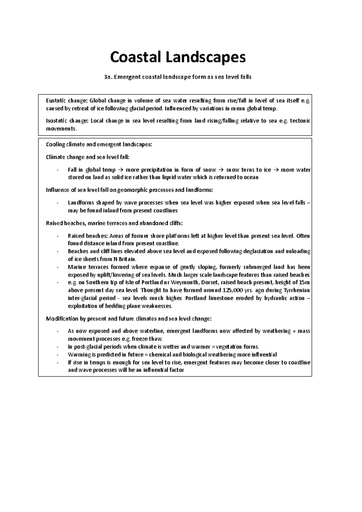 Coastal Landscapes - 1 How can coastal landscapes be viewed as systems ...
