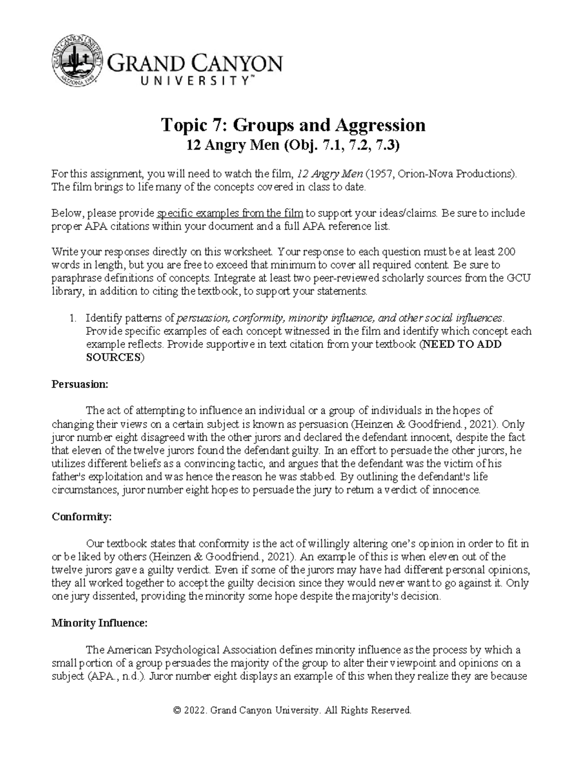 12 Angry Men Film Assignment: Exploring Group Dynamics and Bias - Studocu