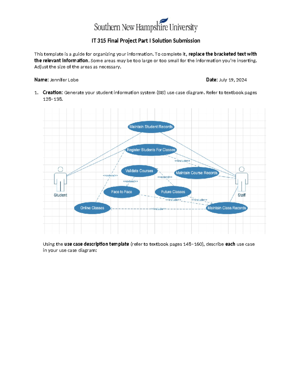 IT 315 Final Project Part II 4-1 JML - IT 315 Final Project Part I ...