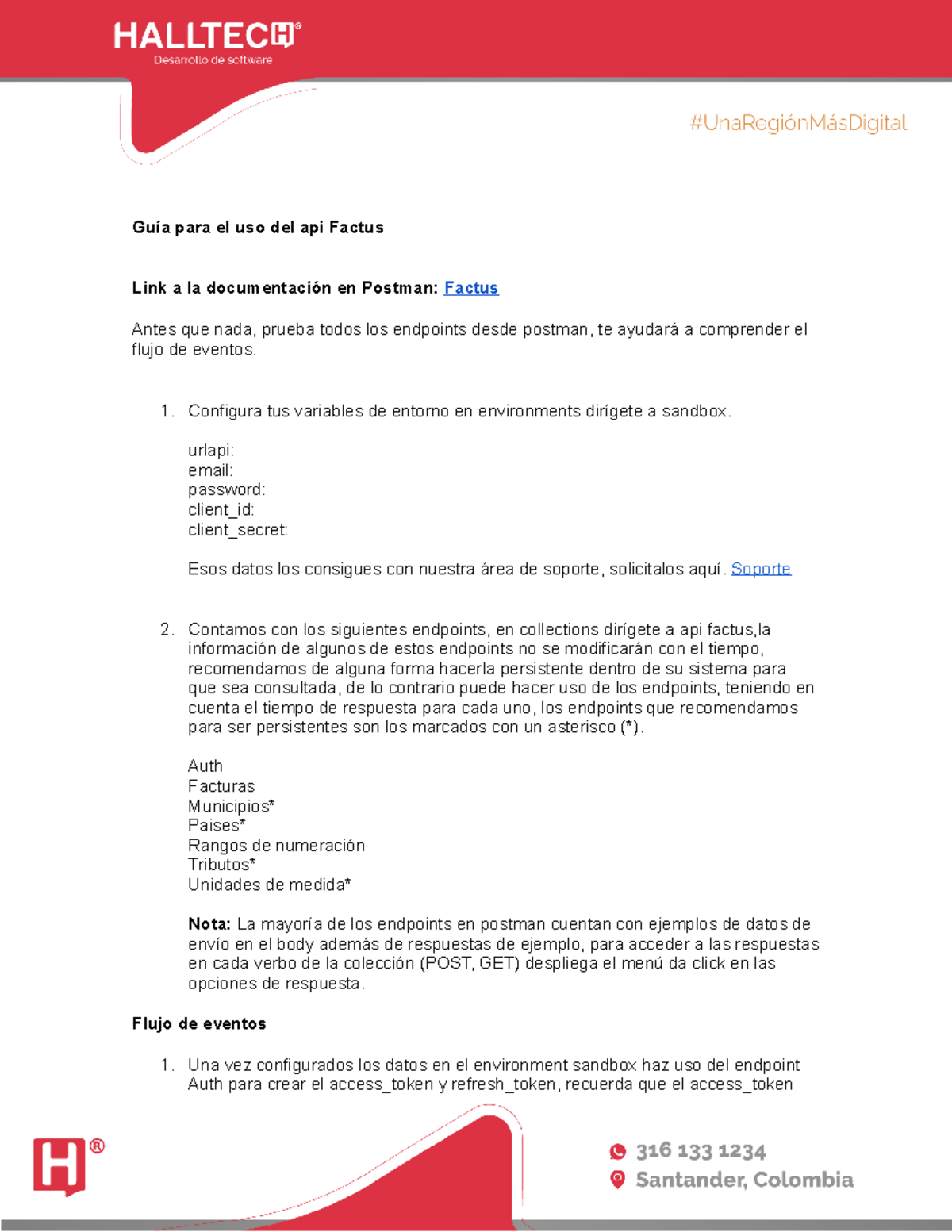Guia-uso-factus - Hola - Guía para el uso del api Factus Link a la documentación en Postman ...