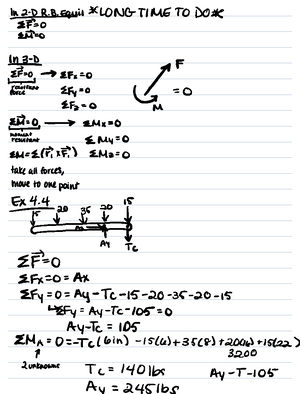 Lecture 21: Notes on Normal and Shear Stress Analysis - MECH 003 - 30 ...