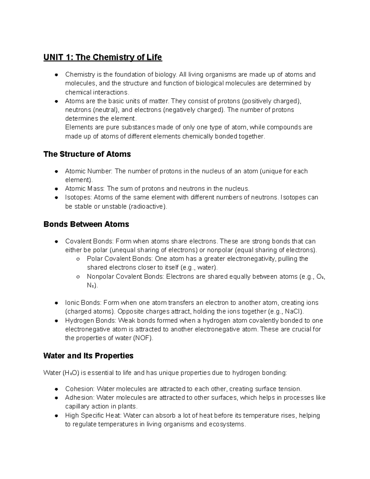 Cellular Respiration and Photosynthesis: AP BIOLOGY Review Notes - UNIT ...