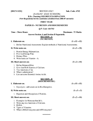 Osce - Osce practice questions - INT - 1 of 8 B / M NURSING PROGRAMME ...