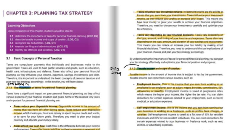 CHAPTER 3: PLANNING TAX STRATEGY - Key Concepts and Strategies - Studocu