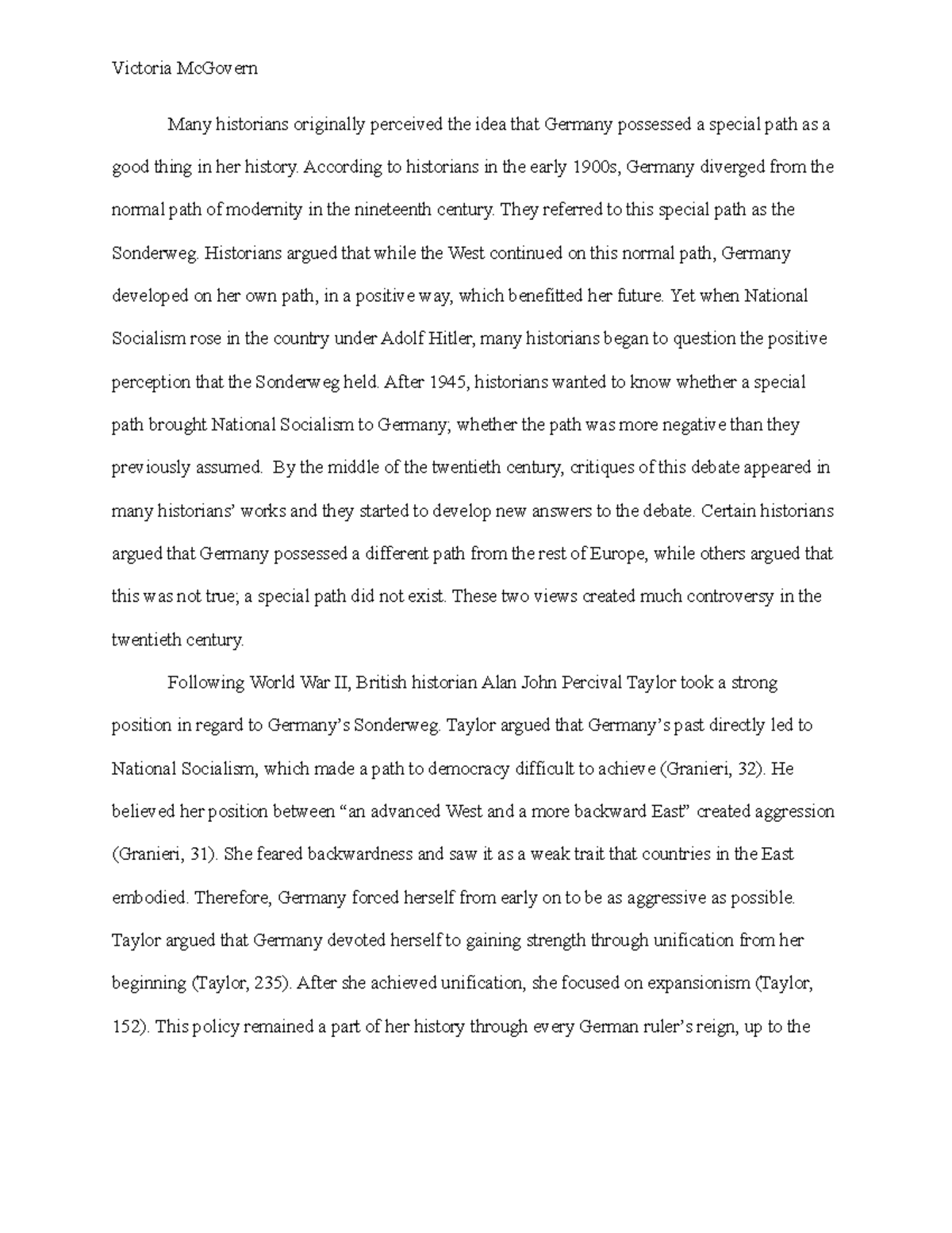 The Sonderweg Debate: Historiographical Perspectives and Controversies ...