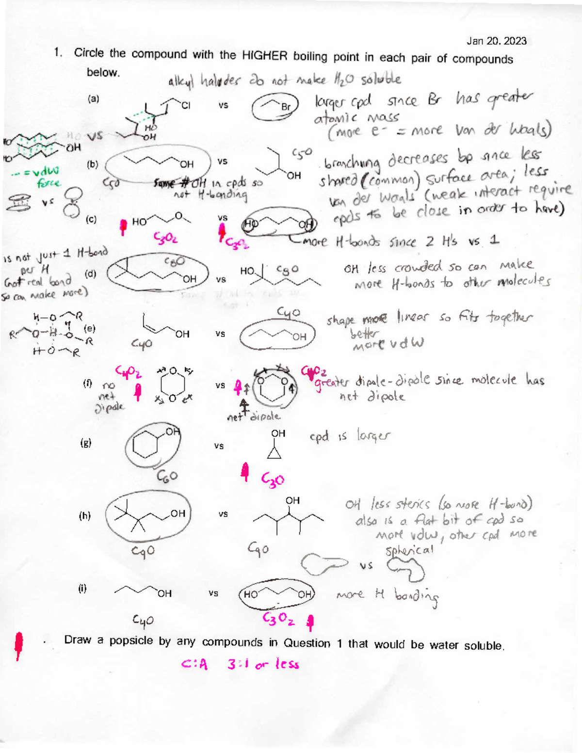 Jan 20, 2023 - Solutions to Specific Orgo 2 Questions - Studocu