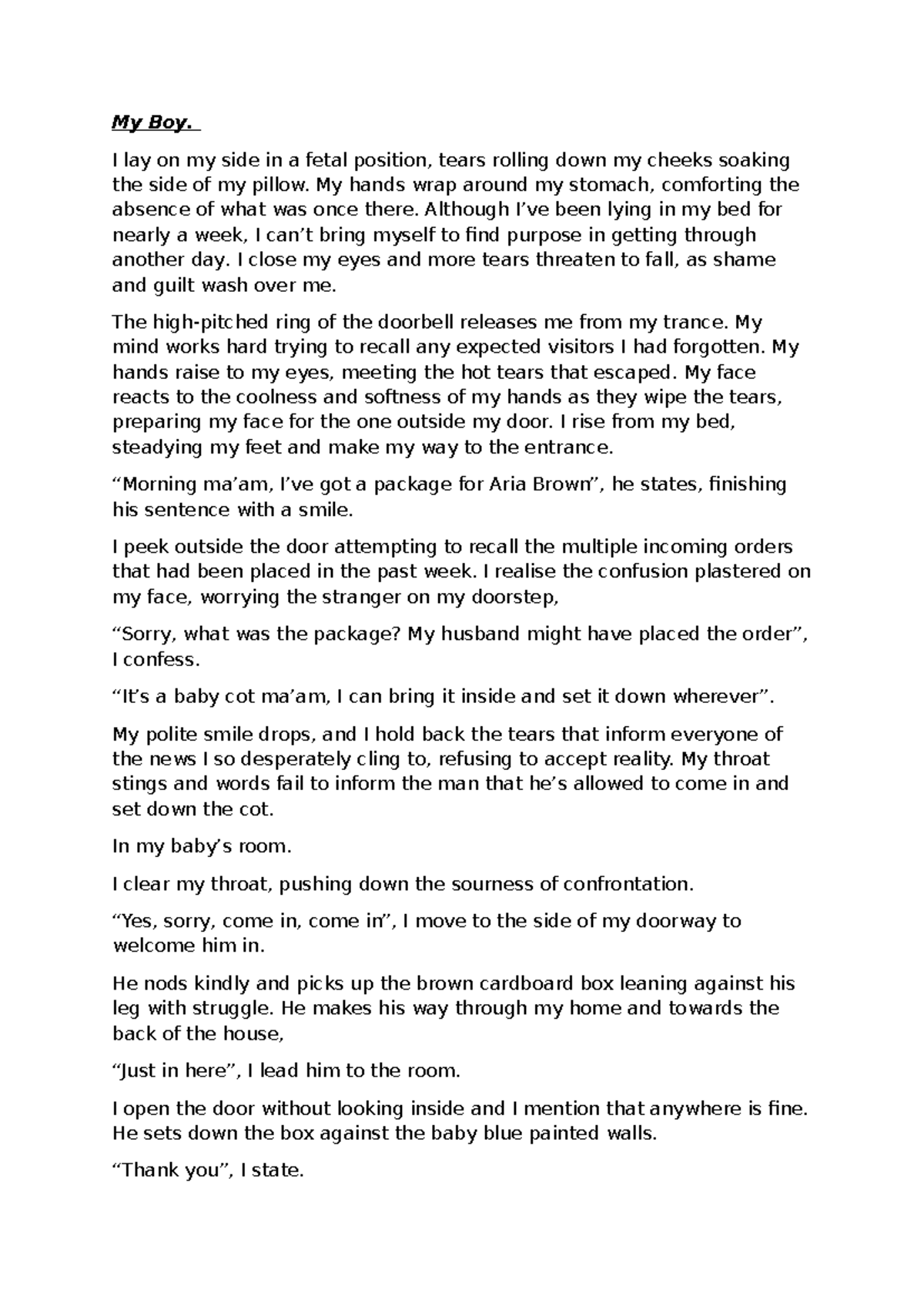 English AT3 - Imaginative Essay: A Journey of Grief and Memory - Studocu