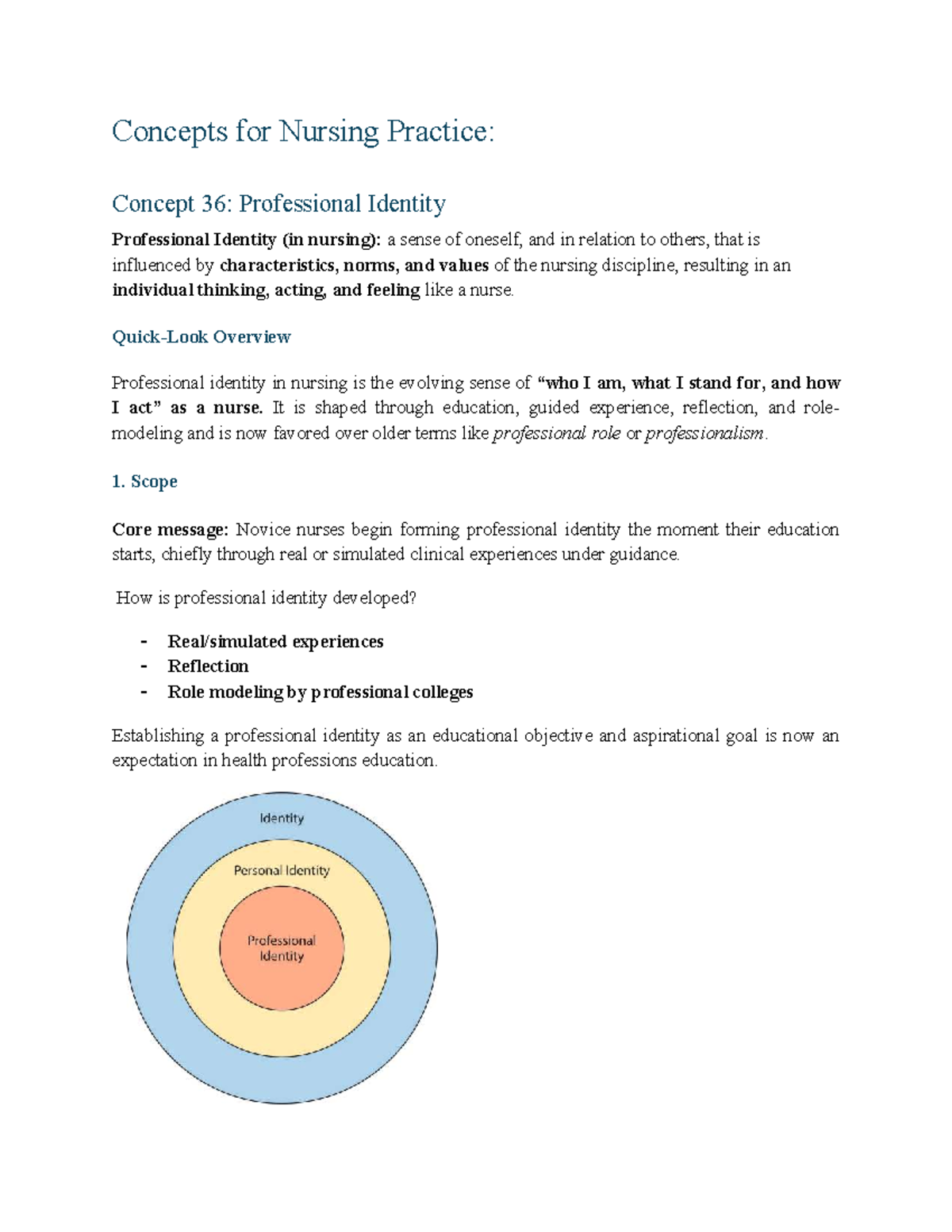 Professional Identity in Nursing: Resilience & DEI Strategies (NURS 101 ...