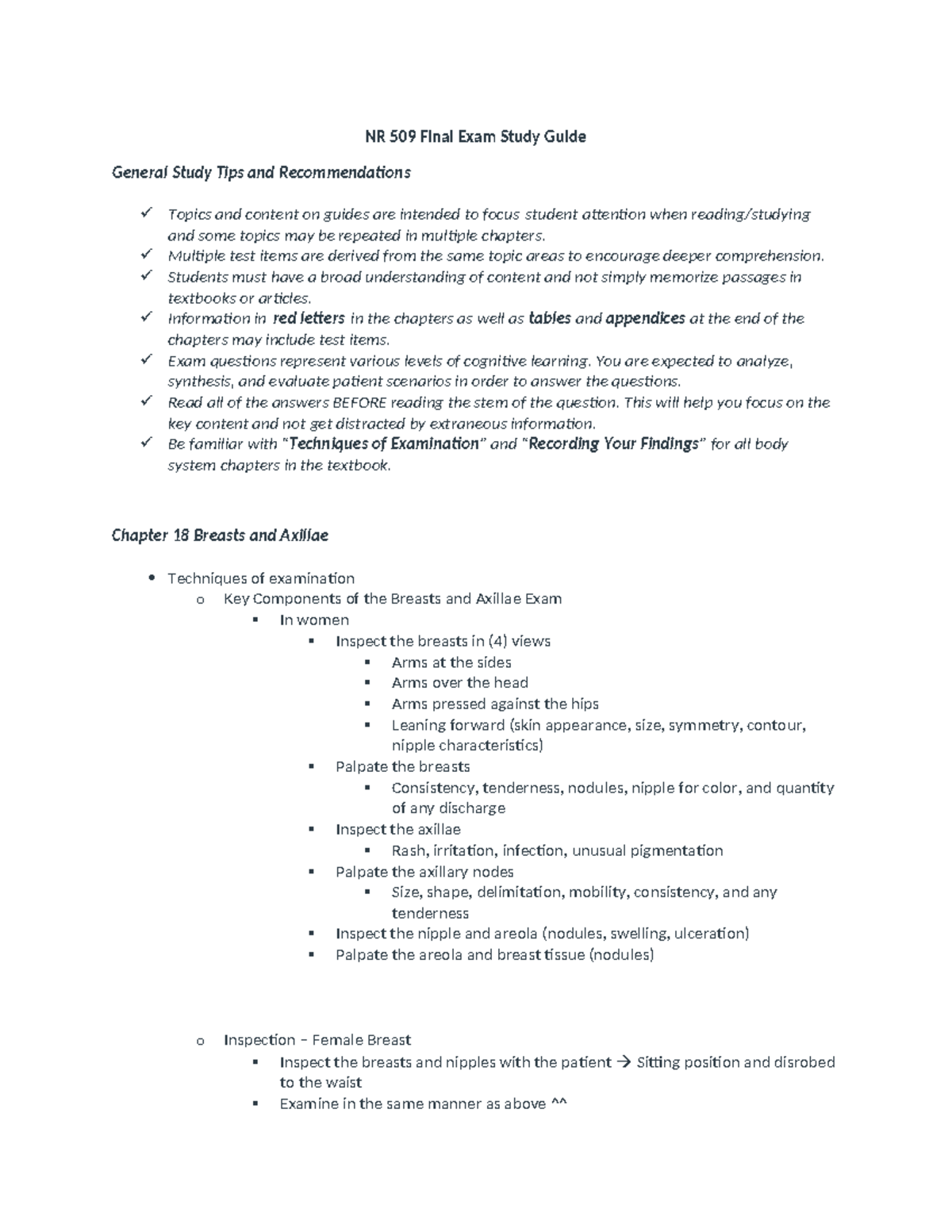 NR509 Final Exam Study Guide: Key Concepts and Techniques - Studocu