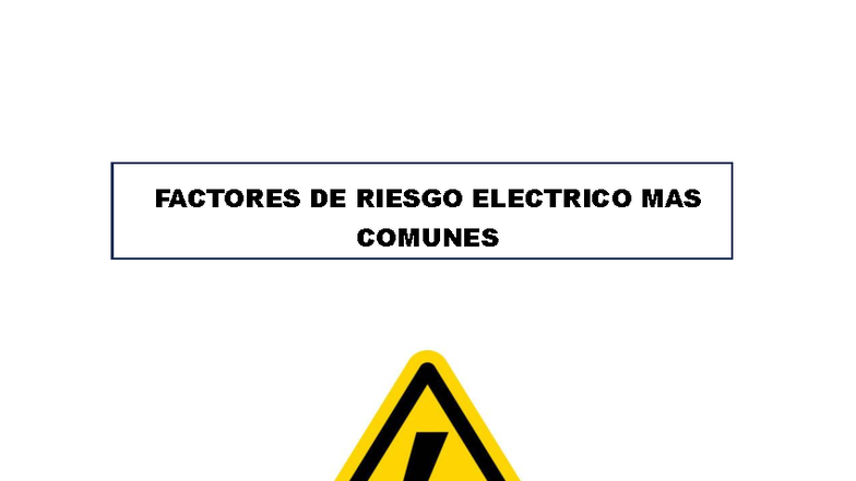 Factores De Riesgo Eléctrico Comunes Y Su Impacto En La Seguridad Studocu