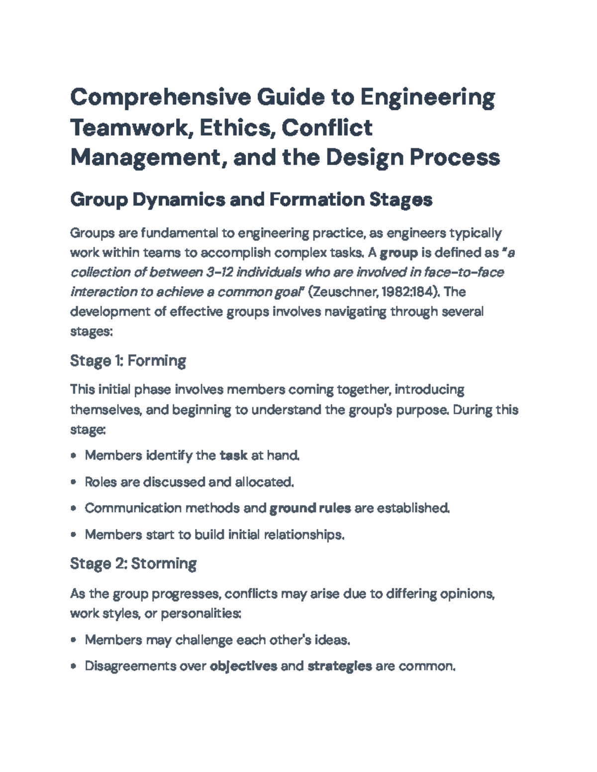 Comprehensive Guide to Engineering Teamwork, Ethics, and Design Process ...