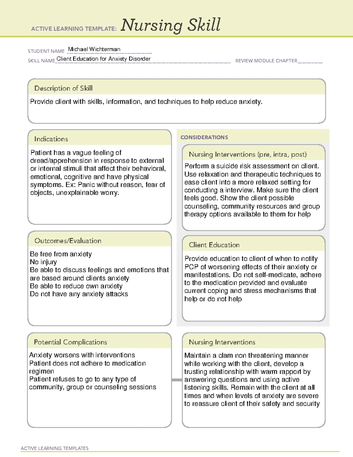 Delirium System Disorder - ACTIVE LEARNING TEMPLATES System Disorder ...