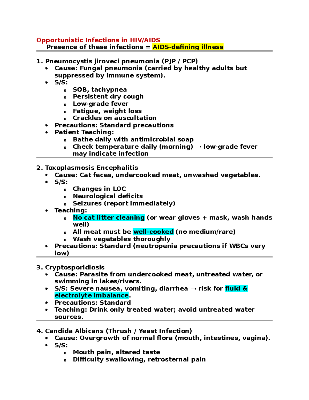 HIV/AIDS: Understanding Opportunistic Infections and Their Management ...